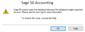 Fix Sage Error Database Engine on Computer [server] is Unavailable