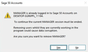 Fix The User You Entered is Already Logged into Sage 50 Error