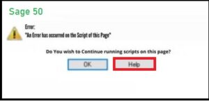 Fix Sage 50 Script Error: An Error Has Occurred in the Script on This Page