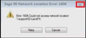 How to Fix Sage 50 Error 1606?