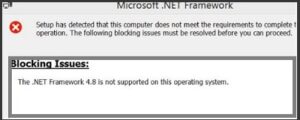 Fix Sage Error 5100 "Microsoft .NET Installation Failure"